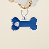 Blue Bone Enamel Pet Id Tag