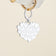 White Enamel Heart Pet Id Tag