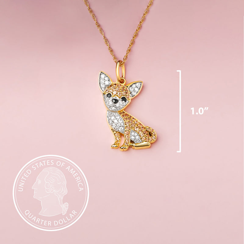 Chihuahua Sterling Silver Pendant Necklace – Scamper & Co - Fine ...