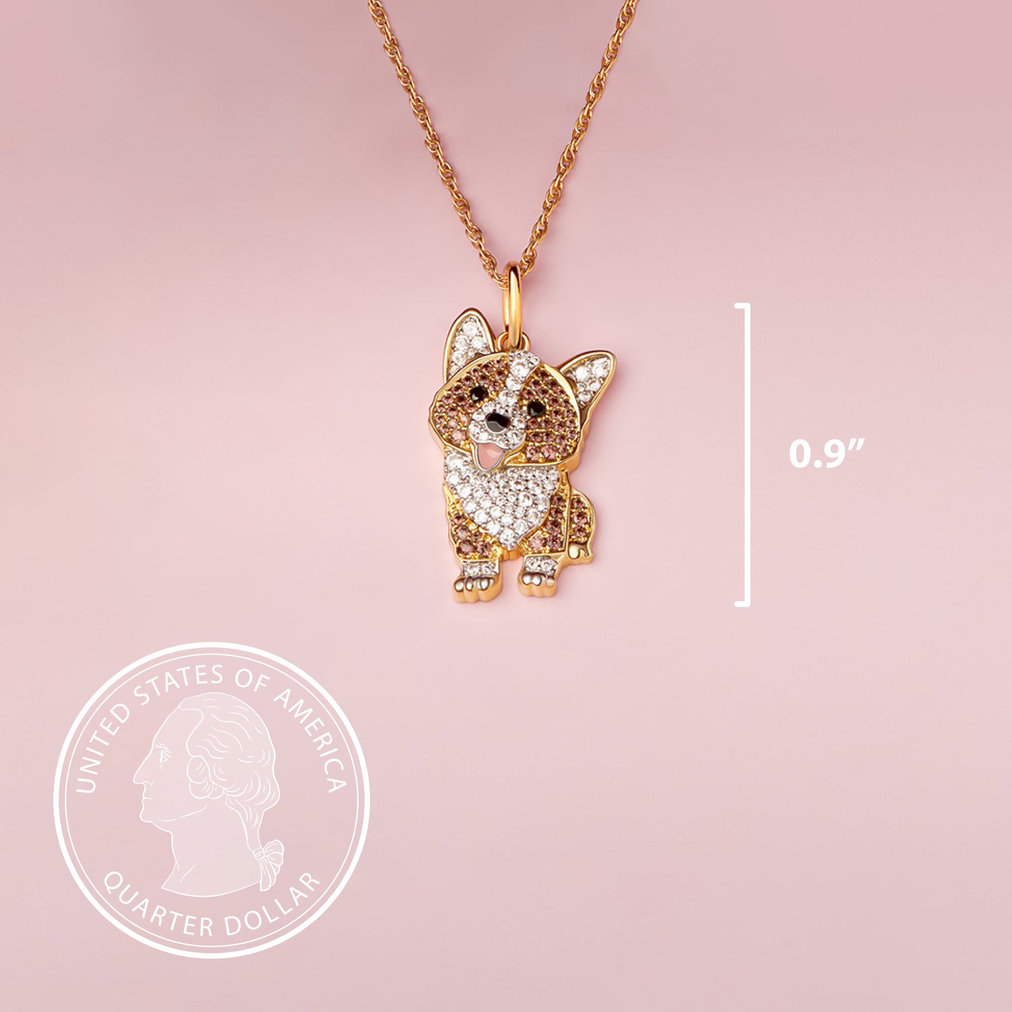 Corgi Sterling Silver Pendant Necklace