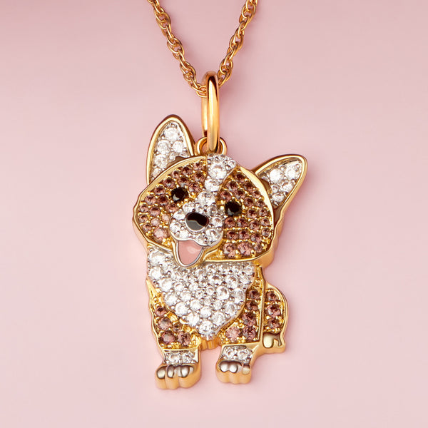 Corgi Sterling Silver Pendant Necklace